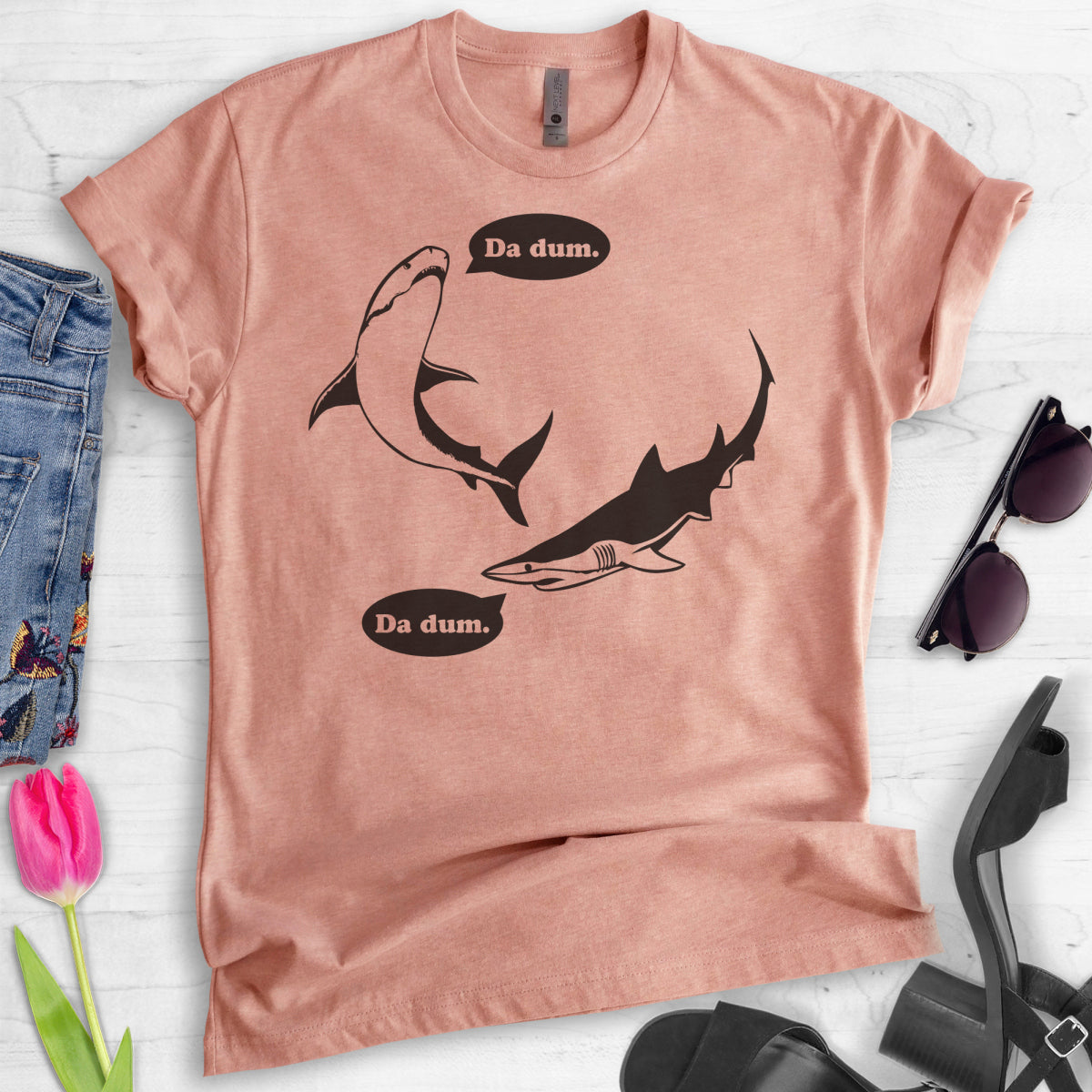 Da Dum Shark T-shirt | Design by Evertree Clothing